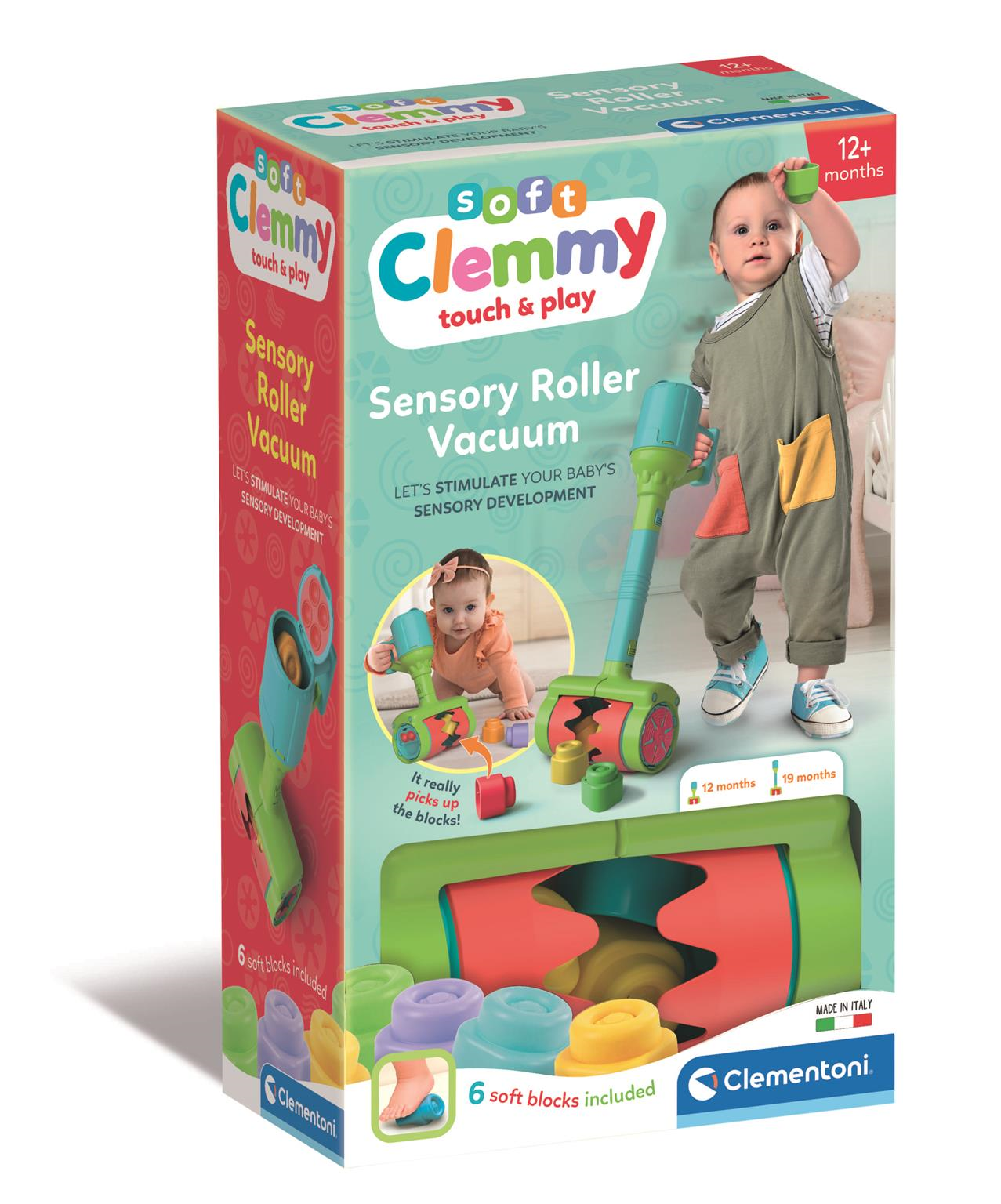 Soft Clemmy - Sensory Roller Vacuum - Cod 17975 – Helpdesk Clementoni